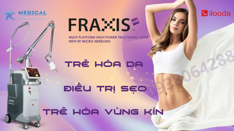 LASER CO2 FRACTIONAL FRAXIS DUO TRẺ HÓA DA VÀ TRẺ HÓA VÙNG KÍN Thiết bị thẩm mỹ TK Medical